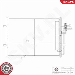 ESEN SKV Kondensator, Klimaanlage 86skv215 f&uuml;r MAZDA