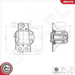 ESEN SKV Lagerung, Motor 75skv291 vorne rechts f&uuml;r NISSAN