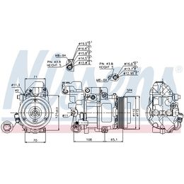 NISSENS Kompressor, Klimaanlage 89051 f&uuml;r Mercedes