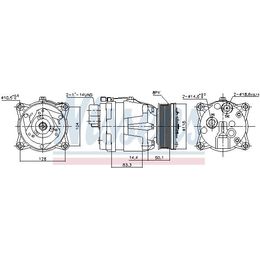 NISSENS Kompressor, Klimaanlage 89048 f&uuml;r VW