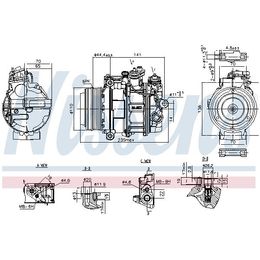NISSENS Kompressor, Klimaanlage 890749 f&uuml;r Mercedes