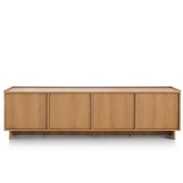 Ravio Tv-Lowboard, Eiche, Holzwerkstoff, Holz, Eiche, 4 F&auml;cher, Rechteckig, 195x55x39 cm, Wohnzimmer, Wohnw&auml;nde, Lowboards, Lowboards stehend
