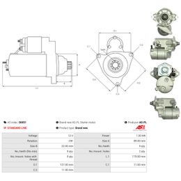 AS-PL Starter s6051 f&uuml;r Opel ISUZU