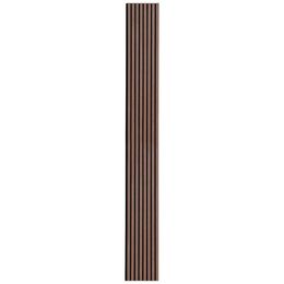 Floordirekt Akustikpaneel, Walnuss, Holzwerkstoff, 27x275x2.1 cm, Tapeten & Wandverkleidungen, Akustikpaneele