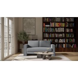 BRUNO Schlafsofa 140cm in Dunkelgrau | Schmal | stabiles Massivholz & Boxspringkomfort