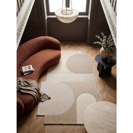KADIMA DESIGN Wollteppich handgeschnitzt Natur 200 x 290 cm - HALLEIN Kadima