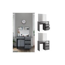 VICCO Schminktisch Sherry Grau Hochglanz, 90 x 75 cm, Spiegel, Frisiertisch