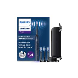 Philips Sonicare Series 7100 HX7423/08 Schallzahnb&uuml;rste (Sonicare Technologie der n&auml;chsten Generation, 4 Putzmodi, 3 Intensit&auml;tsstufen, visueller Drucksensor, SmartTimer und BrushPacer, Sonicare Zahnb&uuml;rste und App, Sonicare Fluid Action, 4 x Aufsteckb&uuml;rste