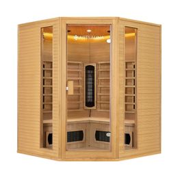 Artsauna Infrarotkabine Nyborg E150K &ndash; Infrarotsauna 4 Personen &ndash;LED-Farblicht, 7 Keramik-, 1 Fl&auml;chenstrahler