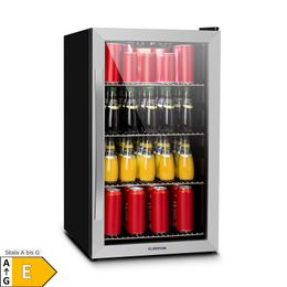 Klarstein Beersafe 4XL K&uuml;hlschrank 124 Liter 4 B&ouml;den Panoramaglast&uuml;r Edelstahl Silber 124 Liter