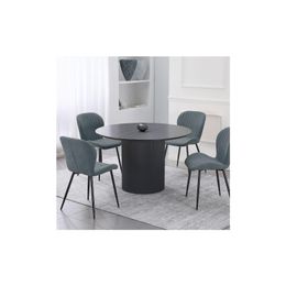 Home Deluxe Esstisch Rund CAMILLO - Dark Oak
