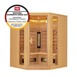 Artsauna Eck Infrarotkabine Nyborg E150V Vollspektrum mit Ambiente Beleuchtung &ndash; 4 Personen