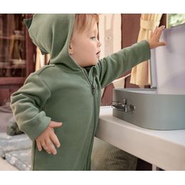 Tchibo - Kinder-Sweat-Overall mit Dino-Applikation - Baby - Gr. 62/68 - dunkelgr&uuml;n