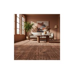 KADIMA DESIGN Teppich aus Baumwolle Waschbar KOFEL in Kupfer, einfarbig, 240 x 340 cm