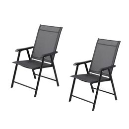 HTI-Living Gartenst&uuml;hle 2 St&uuml;ck Grau