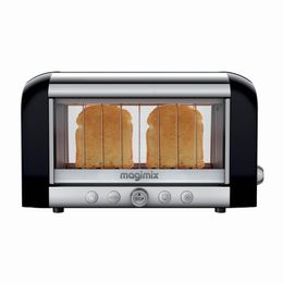 Magimix Vision black Langschlitz-Toaster (Gro&szlig;es Sichtfenster mit Doppelverglasung, breiter Schlitz f&uuml;r Br&ouml;tchen/Baguette)