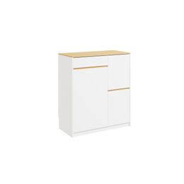 sobuy K&uuml;chenschrank Sideboard f&uuml;r K&uuml;che, K&uuml;chenbuffet Wei&szlig; 80x38x90cm Nordisch