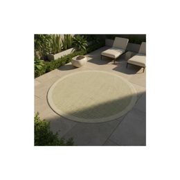 KADIMA DESIGN Teppich Outdoor DAFNE in Gr&uuml;n, einfarbig, &Oslash; 200 cm