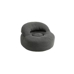 sobuy Sessel mit Liegefunktion, Lounge-Sessel, Ohrensessel Dunkelgrau 110x125x65cm Modern