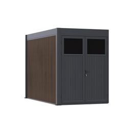Weide Weide Aluminium & Wpc Anbau-Gartenhaus 3,6X2 M Anthrazit & Teak3.6 X 2.0 Meter