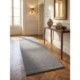 KADIMA DESIGN Kurzflorteppich MAIN, einfarbig, Hellgrau, 80 x 150 cm