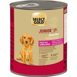 SELECT GOLD Nassfutter Hund Sensitive Junior Pferd mit S&uuml;&szlig;kartoffel 6x800 g