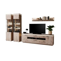 U.N.O uno Wohnkombination Kataros &brvbar; holzfarben &brvbar; Ma&szlig;e (cm): B: 310 H: 209 T: 50.0 &raquo; H&ouml;ffner
