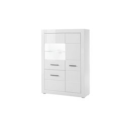 Vitrine Bianco &brvbar; wei&szlig; &brvbar; Ma&szlig;e (cm): B: 100 H: 142 T: 35.0 &raquo; H&ouml;ffner