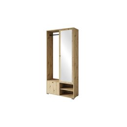 H&ouml;ffner Garderobe Dingo &brvbar; holzfarben &brvbar; Ma&szlig;e (cm): B: 90 H: 190 &raquo; H&ouml;ffner