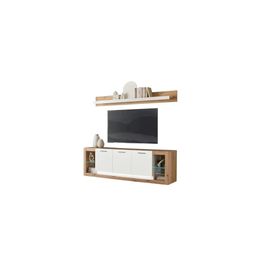 Wohnwand Busso &brvbar; braun &brvbar; Ma&szlig;e (cm): B: 198 H: 170 &raquo; H&ouml;ffner