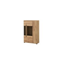H&ouml;ffner Vitrine Caprioli &brvbar; braun &brvbar; Ma&szlig;e (cm): B: 90 H: 140 &raquo; H&ouml;ffner