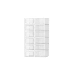 Aufbewahrungsbox 12er-Set &brvbar; transparent/klar &brvbar; Kunststoff &brvbar; Ma&szlig;e (cm): B: 33,5 H: 14,3 &raquo; H&ouml;ffner