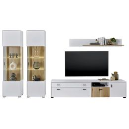 H&ouml;ffner Wohnwand Hudson &brvbar; wei&szlig; &brvbar; Ma&szlig;e (cm): B: 316 H: 180 T: 42.0 &raquo; H&ouml;ffner