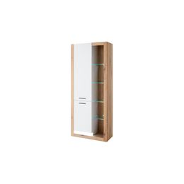 Vitrine Busso &brvbar; braun &brvbar; Ma&szlig;e (cm): B: 80 H: 195 &raquo; H&ouml;ffner