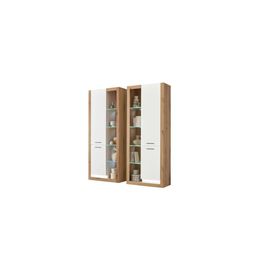 H&ouml;ffner Wohnwand Busso &brvbar; braun &brvbar; Ma&szlig;e (cm): B: 180 H: 195 &raquo; H&ouml;ffner