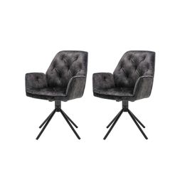 by Living Armlehnenstuhl 2er-Set Sarina &brvbar; grau &brvbar; Ma&szlig;e (cm): B: 59,5 H: 89 &raquo; H&ouml;ffner