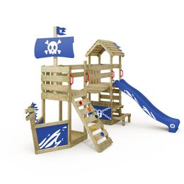 Spielturm GhostFlyer mit Rutsche und Sandkasten - Massivholz Kletterturm f&uuml;r Kinder im Garten - Outdoor Abenteuer Set inklusive Wackelbr&uuml;cke - Wickey