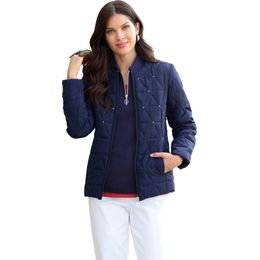 Damen Poloshirt mit Glitzersteinchen marine, Gr&ouml;&szlig;e 44