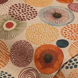 buttinette Baumwoll-Canvas "Fantasy-Kreise", natur-color