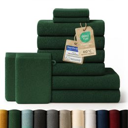 Blumtal Handtuch, Dunkelgr&uuml;n, Textil, 70x140 cm, Oeko-Tex&reg; Standard 100, Badtextilien, Handt&uuml;cher