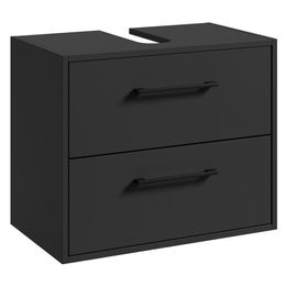Badplaats Waschbeckenunterschrank, Schwarz, Holz, Rechteckig, 60x47x35 cm, Badezimmer, Badezimmerschr&auml;nke, Waschbeckenunterschr&auml;nke