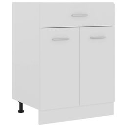 vidaXL Schubunterschrank, Wei&szlig;, Holz, 1 Schubladen, Rechteckig, 60x46x60 cm, K&uuml;chen, K&uuml;chenm&ouml;bel, K&uuml;chenschr&auml;nke, K&uuml;chenunterschr&auml;nke