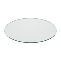Relaxdays Glasplatte, Transparent, Glas, Rund, 50x0.8x50 cm, Esszimmer, Tische, Esstische, Tischsysteme, Tischplatte