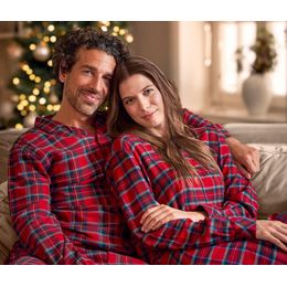Tchibo - Flanell-Pyjama-Set - Herren - Gr. S - mehrfarbig/kariert