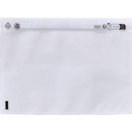 Dokumententasche/Lieferscheintasche SecurePack Premium, C5, ohne Aufdruck, selbstklebend, wasserfest, LDPE & Kraftpapier, transparent, 500 St&uuml;ck
