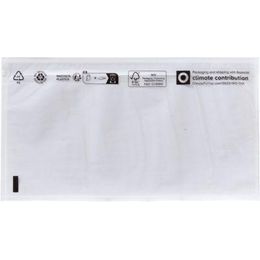 Dokumententasche/Lieferscheintasche SecurePack, DIN lang, ohne Aufdruck, selbstklebend, wasserfest, PCR & FSC&reg;-Kraftpapier, transparent, 250 St&uuml;ck