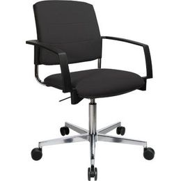 Sch&auml;fer Shop Sch&auml;fer Shop Genius Besucherstuhl SSI Proline Visit P3+, gepolsterte R&uuml;ckenlehne, Universalrollen, schwarz