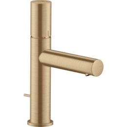 Hansgrohe Axor Uno Waschtischarmatur 45001140 Ausladung 123mm, mit Zerogriff, Zugstangen-Ablaufgarnitur, brushed bronze
