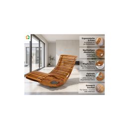 ECONELO Ergonomische Schwungliege aus Akazienholz