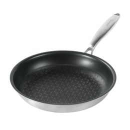 Stoneline Silverstar Edelstahlpfanne 24 cm Wabenstruktur